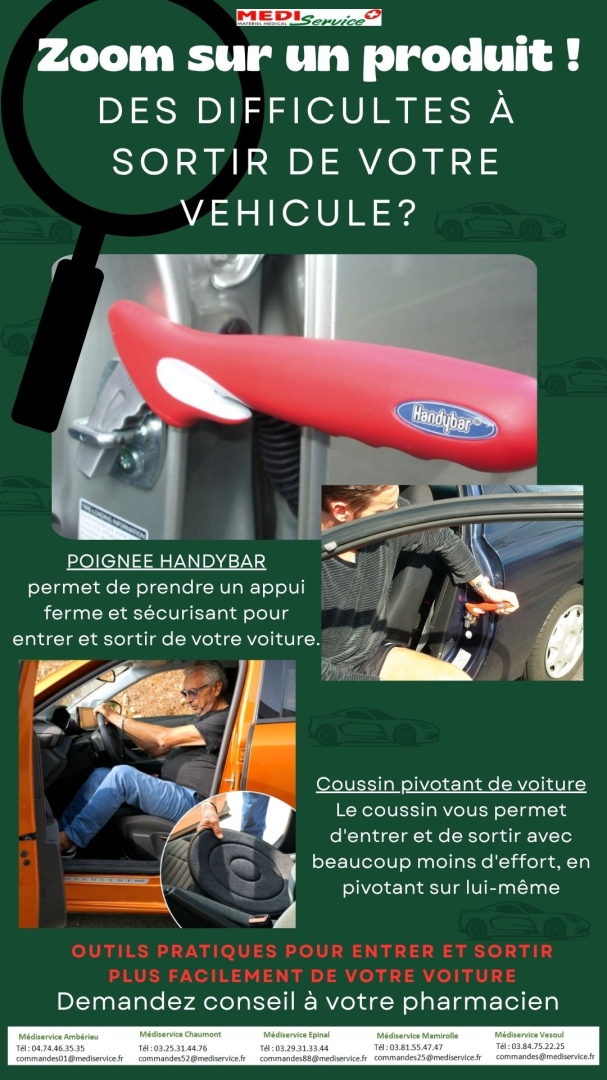 difficultés à sortir de votre véhicule